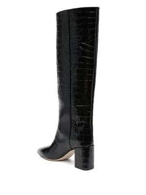 Paris Texas Anja 70mm Crocodile-embossed Boots
