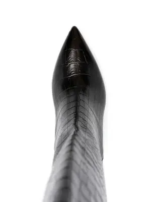 Paris Texas Anja 70mm Crocodile-embossed Boots