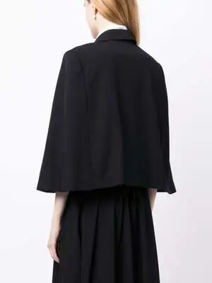 Comme Des Garçons Cape-style Single-breasted Wool Blazer