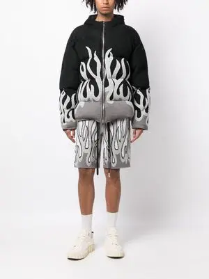 HACULLA. In Flames Intarsia-knit Shorts - White