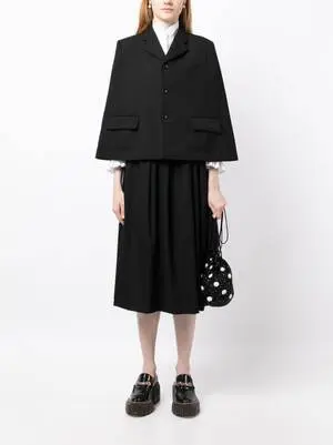 Comme Des Garçons Single-breasted Wool Cape