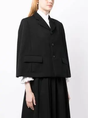 Comme Des Garçons Single-breasted Wool Cape