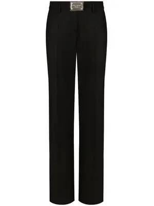 Dolce & Gabbana Logo-plaque Straight-leg Trousers