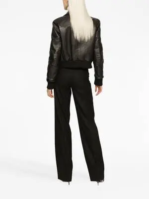 Dolce & Gabbana Logo-plaque Straight-leg Trousers
