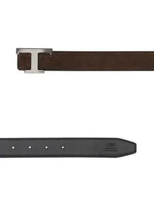 TOD'S Leather Reversible Belt - Black