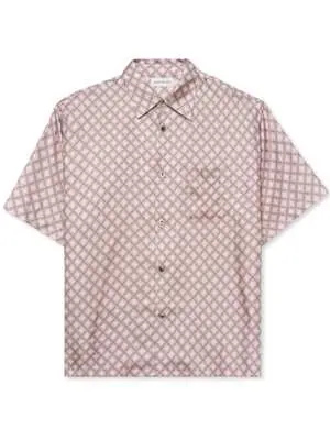John Elliott Lozenge-print Silk Shirt