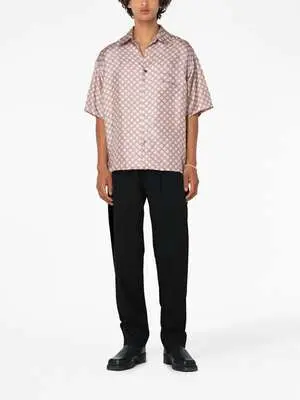 John Elliott Lozenge-print Silk Shirt