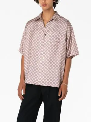 John Elliott Lozenge-print Silk Shirt