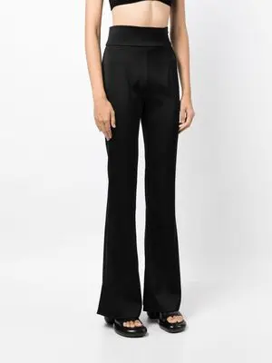 Galvan High-waisted Flared Trousers - Black