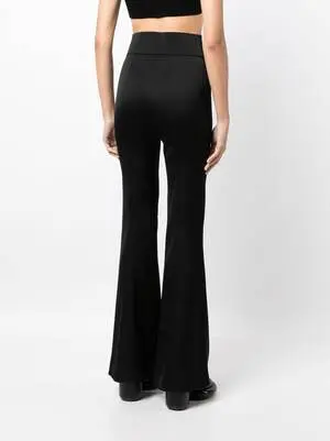 Galvan High-waisted Flared Trousers - Black