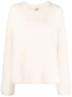 TOTEME Textured Alpaca Wool-blend Jumper - Neutrals