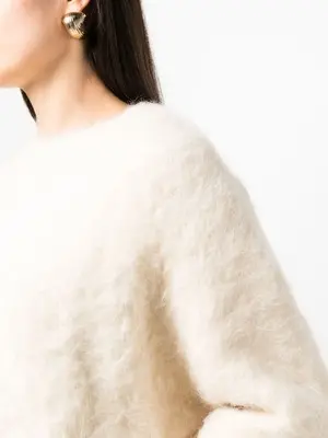 TOTEME Textured Alpaca Wool-blend Jumper - Neutrals