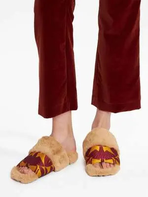 La DoubleJ Winter Jacquard Slides - Neutrals