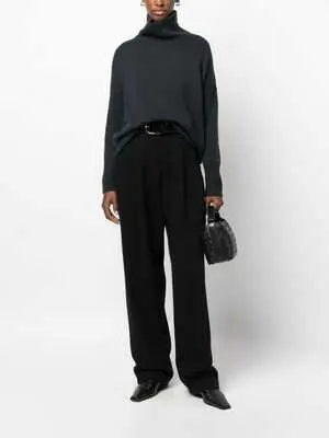 LISA YANG Funnel-neck Cashmere Jumper - Grey