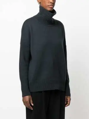 LISA YANG Funnel-neck Cashmere Jumper - Grey