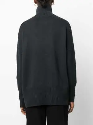 LISA YANG Funnel-neck Cashmere Jumper - Grey