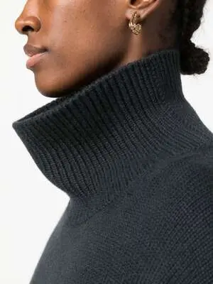 LISA YANG Funnel-neck Cashmere Jumper - Grey
