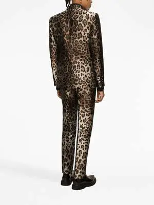 Dolce & Gabbana Double-breasted Leopard-print Suit
