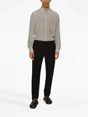 Dolce & Gabbana Pressed-crease Tailored Trousers - Black