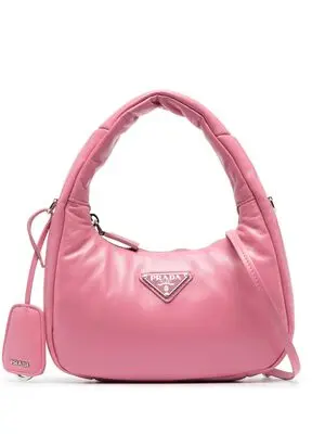 Prada Padded Nappa Leather Shoulder Bag - Pink