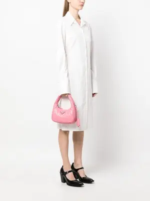 Prada Padded Nappa Leather Shoulder Bag - Pink