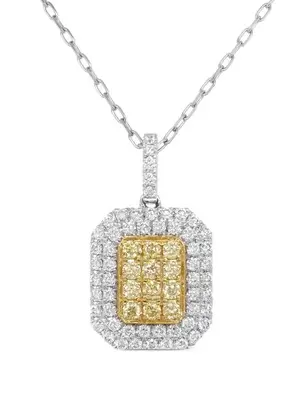 HYT JEWELRY 18kt Gold And Platinum Diamond Necklace - Silver