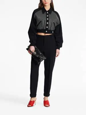 Balmain High-waisted Tapered-leg Trousers