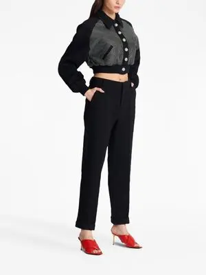 Balmain High-waisted Tapered-leg Trousers