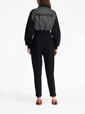 Balmain High-waisted Tapered-leg Trousers