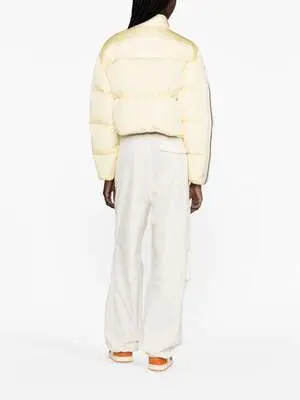 Palm Angels Logo-embroidered Puffer Jacket - Yellow