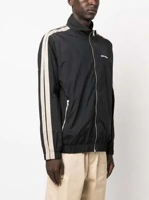 Palm Angels Logo Print Track Jacket - Black
