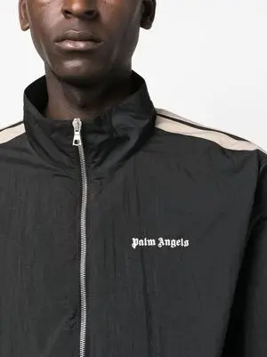 Palm Angels Logo Print Track Jacket - Black