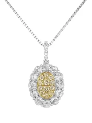 HYT JEWELRY 18kt Gold And Platinum Diamond Necklace - Silver