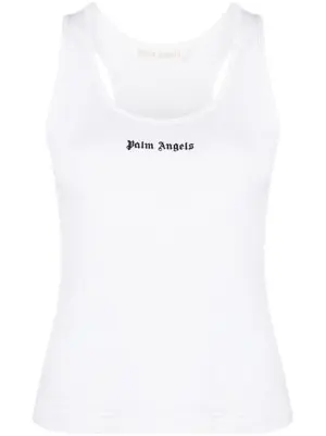 Palm Angels Logo-print Ribbed Tank Top