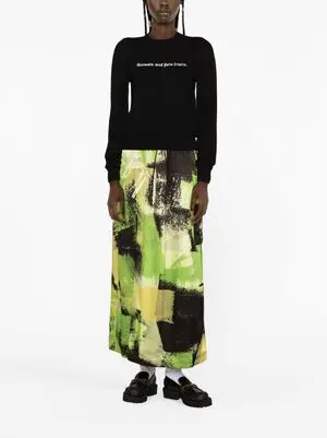 Palm Angels Sunsets-embroidered Merino-blend Jumper