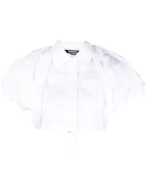 Jacquemus La Chemise Pavane Cropped Shirt - White