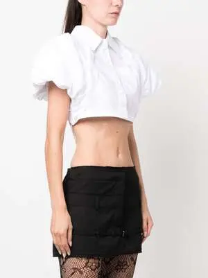 Jacquemus La Chemise Pavane Cropped Shirt