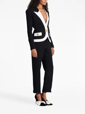 Balmain Two-tone Crepe Blazer