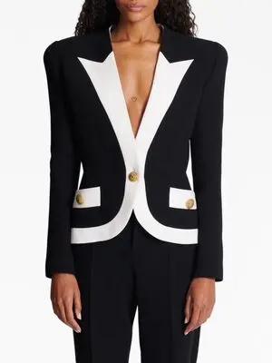 Balmain Two-tone Crepe Blazer