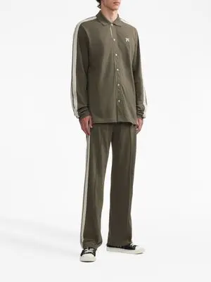 Palm Angels Monogram-embroidered Cotton Shirt - Brown
