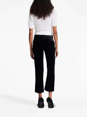 Balmain Cropped Velvet Trousers