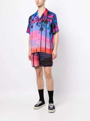 BLUE SKY INN Graphic-print Shorts - Blue