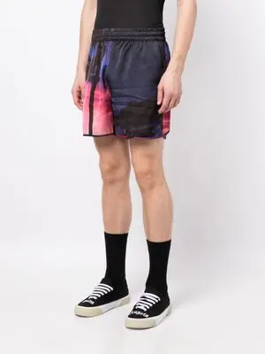 BLUE SKY INN Graphic-print Shorts - Blue