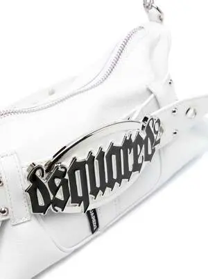 Dsquared2 Gothic Leather Shoulder Bag - White