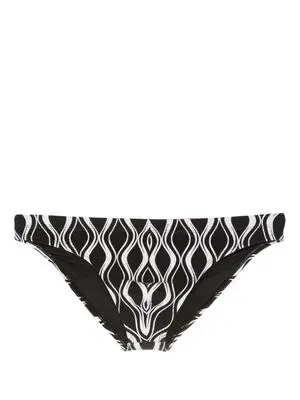 AMIR SLAMA Graphic-print Swim Trunks - Black