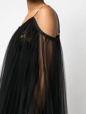 Alexander Wang Lace-embroidered Charmeuse Tunic Top