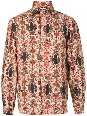 AMIR SLAMA Graphic-print Long-sleeved Shirt
