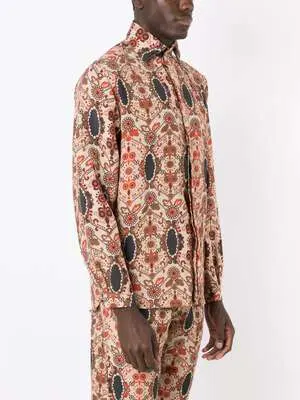 AMIR SLAMA Graphic-print Long-sleeved Shirt