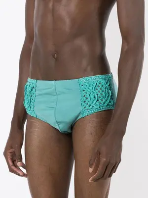 AMIR SLAMA Crochet-knit Swimming Trunks