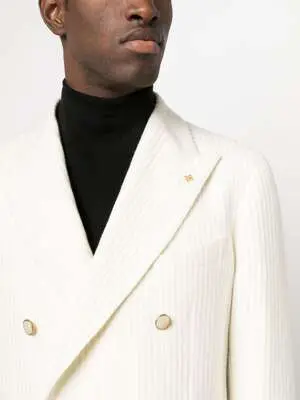 Tagliatore Double-breasted Ribbed Blazer